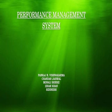 PROJECT ON PERFORMANCE MANAGEMENT SYSTEM | PPTX