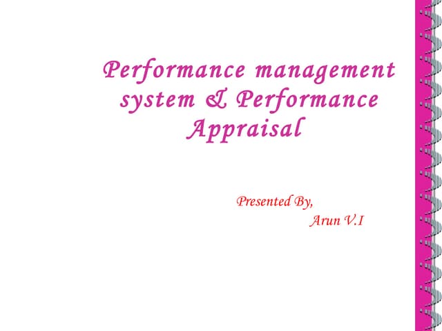 Performance management | PPTX