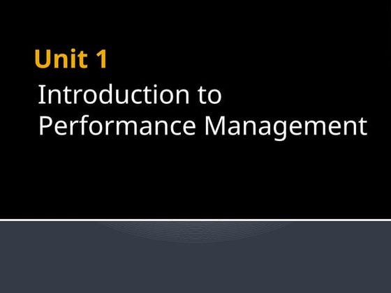 Performance management | PPTX