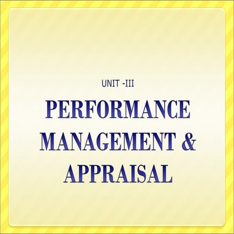 Performance managgement & appraisal | PPT