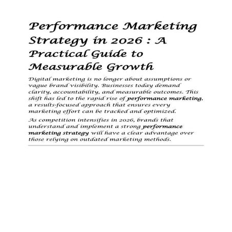 Performance Marketing | PPTX