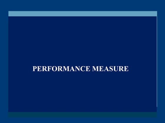 Performance Measurement | PPTX | Business Operations | Business