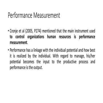 Performance measurement | PPT