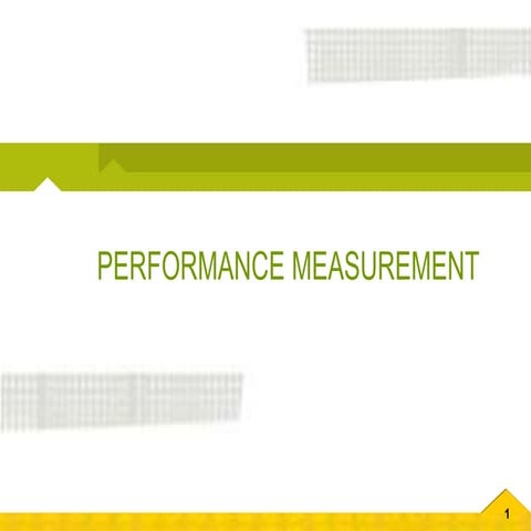 The Performance Measurement in Operations | PPT