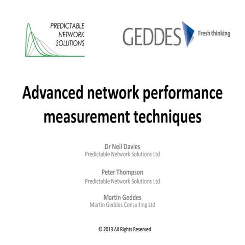 Advanced Network Performance Measurement Techniques Ppt