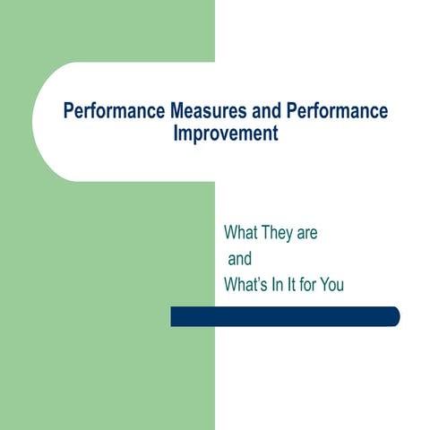 Performance Measures for local government | PPT