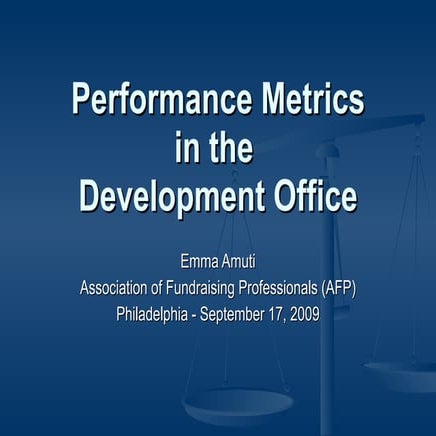 Performance Metrics for Development Office | PPT