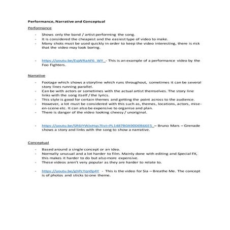 Performance, Narrative and conceptual | PDF