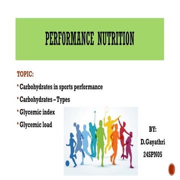 performance nutrition..carbohydrates.... | PPTX