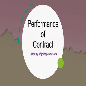 Performance of contract | PPTX