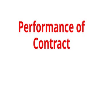 Performance of Contract power point presentation | PPTX