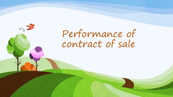 Performance of contract | PPT