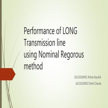 Performance of long transmission line | PPT