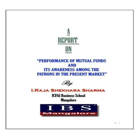 Performance of mutual fund | PDF