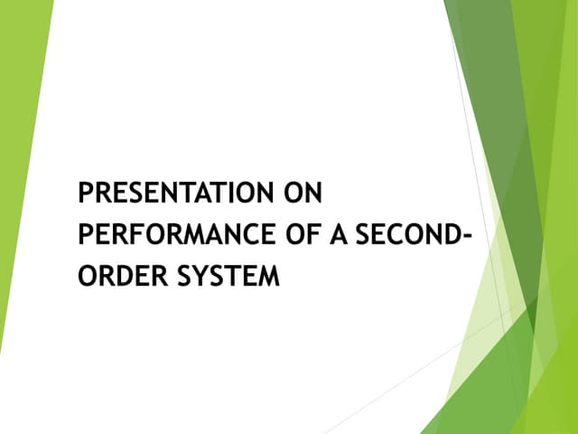 Second order systems | PPTX
