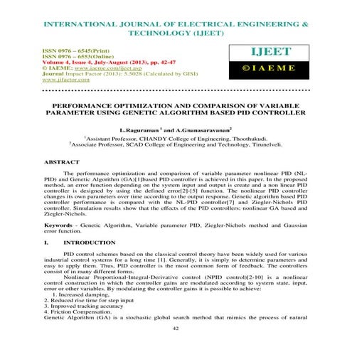 Performance Optimization And Comparison Of Variable Parameter Using 7700