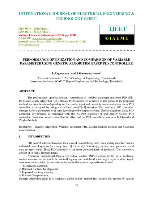 Performance Optimization And Comparison Of Variable Parameter Using 7700