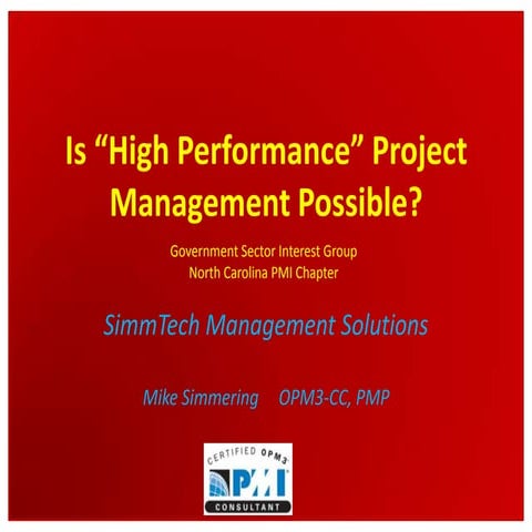 High Performance Project Management | PPTX