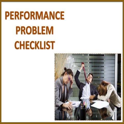 Performance Problem Checklist | PPTX