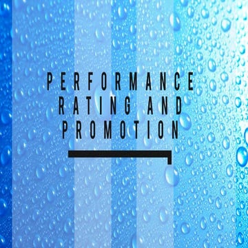 Performance Rating and Promotion | PPTX | Resume Writing and Advice ...