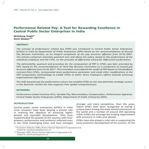 Performance Related Pay - A Tool for Rewarding Excellence in Central ...