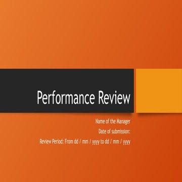 Performance Review Template For Edtech employees | PPTX