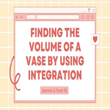 Finding volume of a vase by integration | PDF