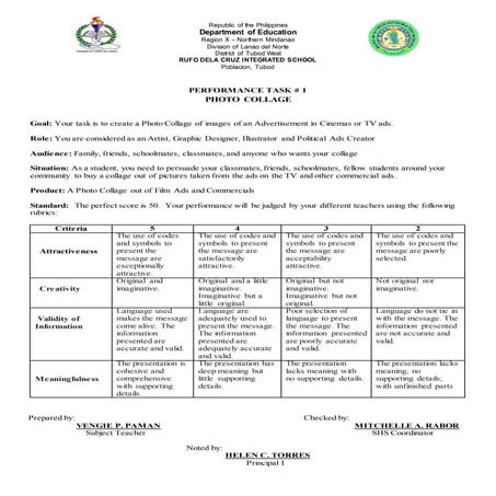 Performance task 1 | PDF