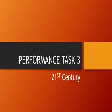 PERFORMANCE TASK 3.pptx | Homework and Study | Education
