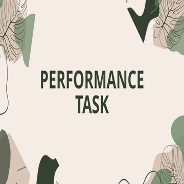 Performance Task Guidelines for Earth Science | PPTX