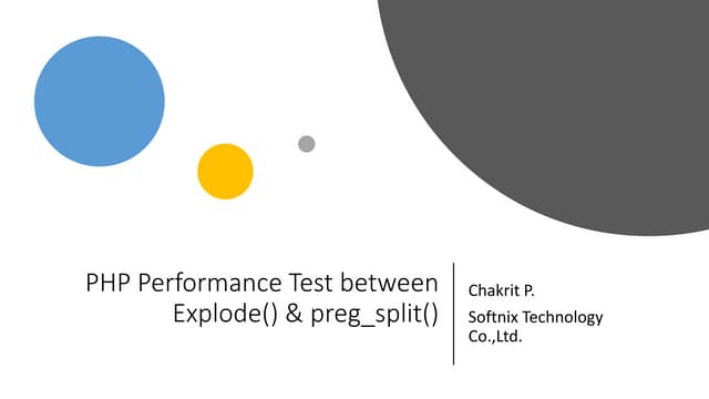 PHP Explode & Preg_split Test | PPT PHP Explode & Preg_split Test | PPT