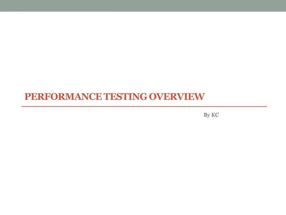 performance testing training in hyderabad | PPT
