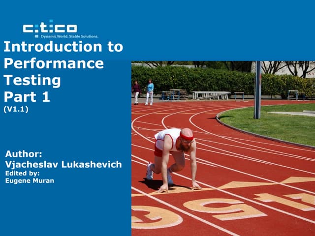 Introduction To Performance Testing Part 1 Ppt