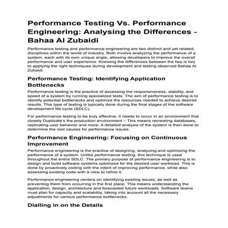 Performance Testing Vs. Performance Engineering_ Analysing the ...