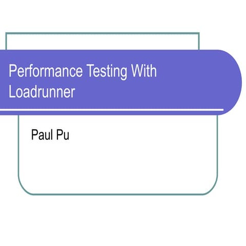 Performance Testing With Loadrunner Ppt 6170