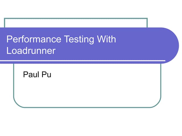 Performance Testing With Loadrunner Ppt 6170