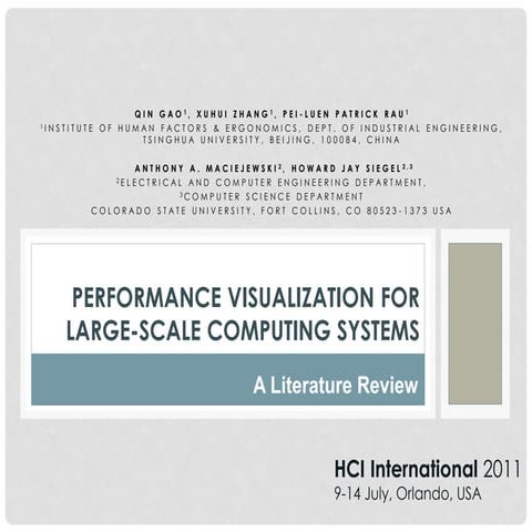 [hcii2011] Performance Visualization For Large Scale Computing System