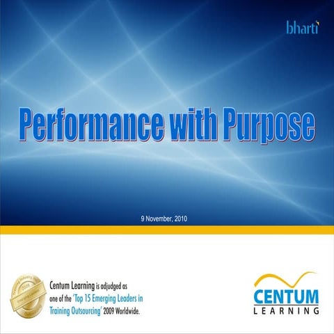 Performance with purpose | PPT