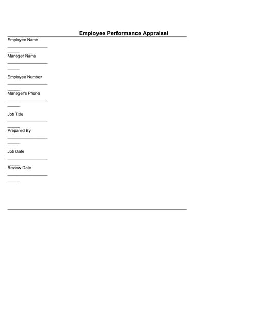 Sample employee performance review | PDF