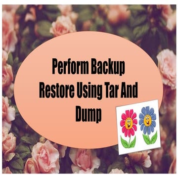 Perform Backup Restore Using Tar And Dump Ppt 7198