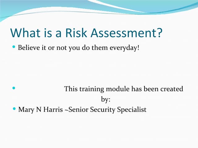 Risk Assessment & Job Safety Analysis | JSA | RA | PDF