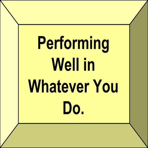 Performing well in life | PDF