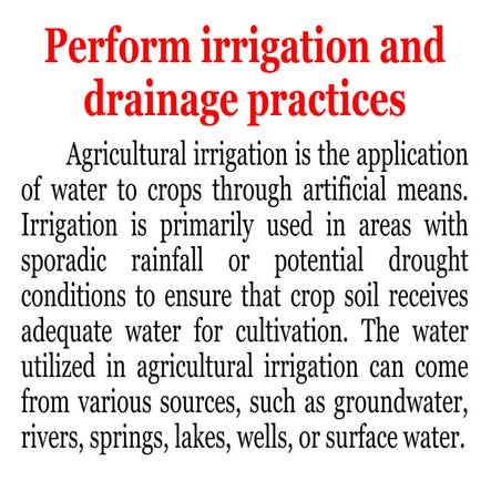 Perform irrigation and drainage practices.pptx