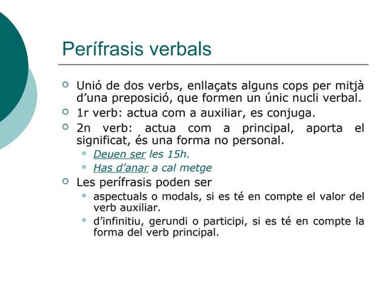 Perifrasis Verbals | PPT
