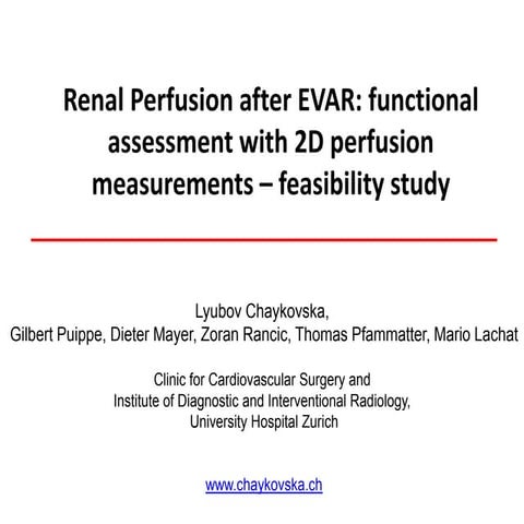 Renal Perfusion after EVAR: functional assessment with 2D perfusion measurements | PPT