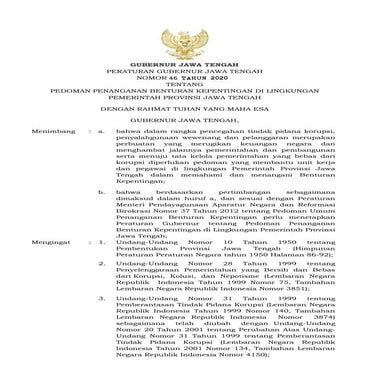 Pergub 46 th 2020 pedum bk | PDF