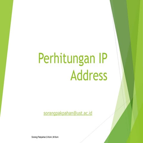 Perhitungan IP Address, Untuk mata kuliah rpl | PPT