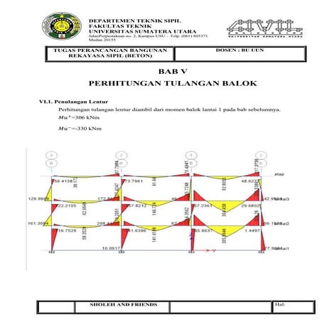 PERHITUNGAN TULANGAN LONGITUDINAL BALOK BETON BERTULANG RANGKAP | PDF