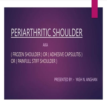 periarthritis shoulder/ frozen shoulder/ adhesive capsulitis .pptx