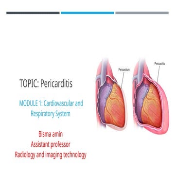 Identify the symptoms and clinical manifestations of Pericarditis | PPT